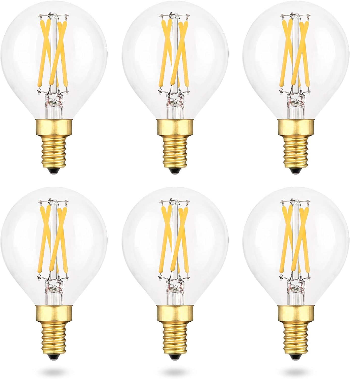 ZhenheVintage Dimmable Led Ceiling Fan Light Bulb, Round E12 Base Led ...