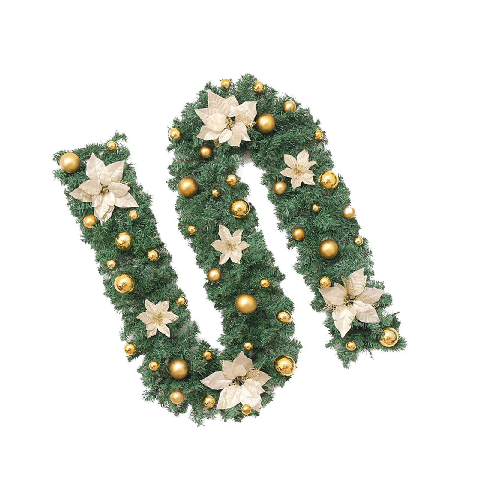 Zheniopp Christmas Stairs Decoration Rattan Flowers Rattan Christmas ...