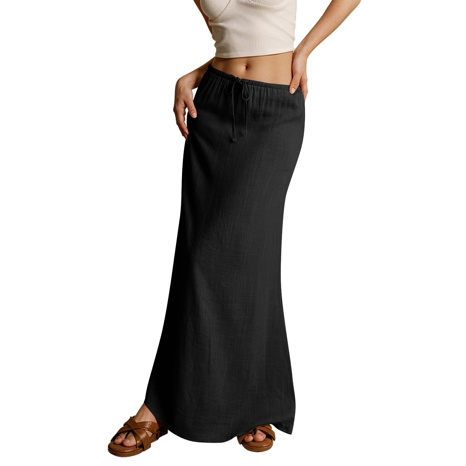 Zhensanguo Spring Skirts for Women 2025 Spring Summer Flowy Casual ...