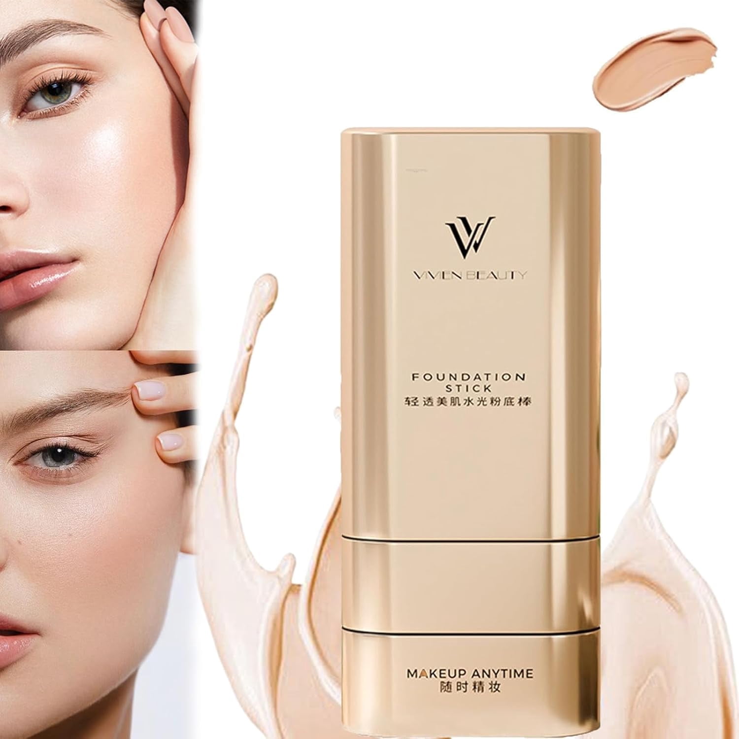 ZhiWo Foundation Stick, 2 In 1 Foundation, Multi-Use Makeup Foundation ...