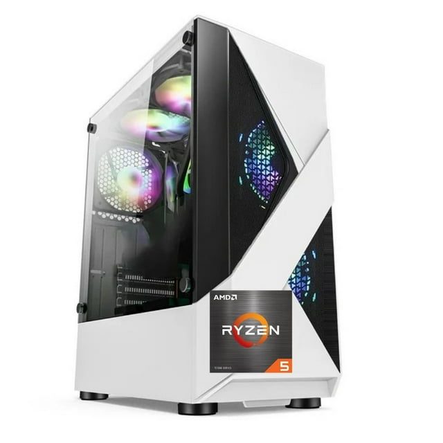 Zhic Gaming PC Desktop, AMD Ryzen 7 5700G 3.8 GHz, Radeon Vega 8 ...