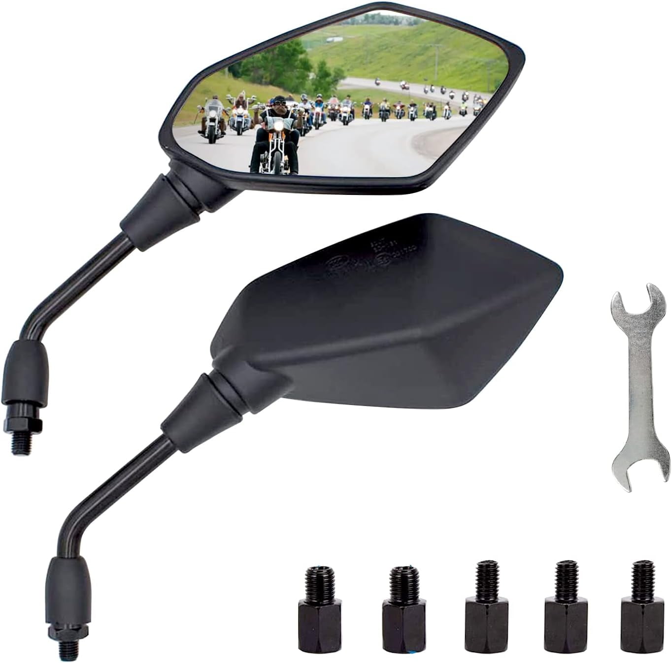 Zhiding Eagle Eye 1:MAMIKO Universal Motorcycle Rear View Mirrors ...