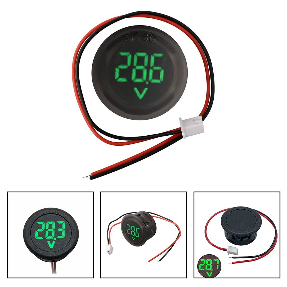 Zhihehui DC 0-100V Digital Voltage Meter Voltmeter LED Panel Display ...
