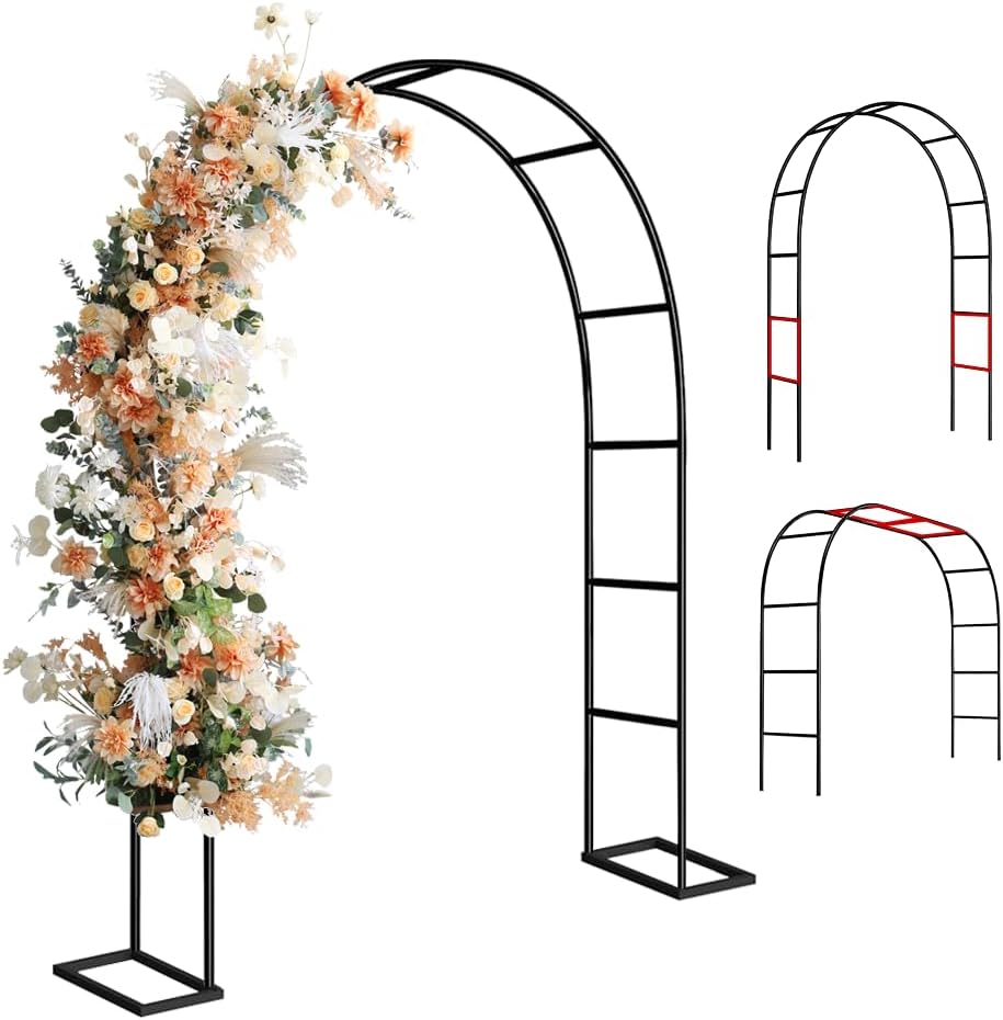 Zhisheng Garden Arch Arbor Trellis with Base for Climbing Plants ...