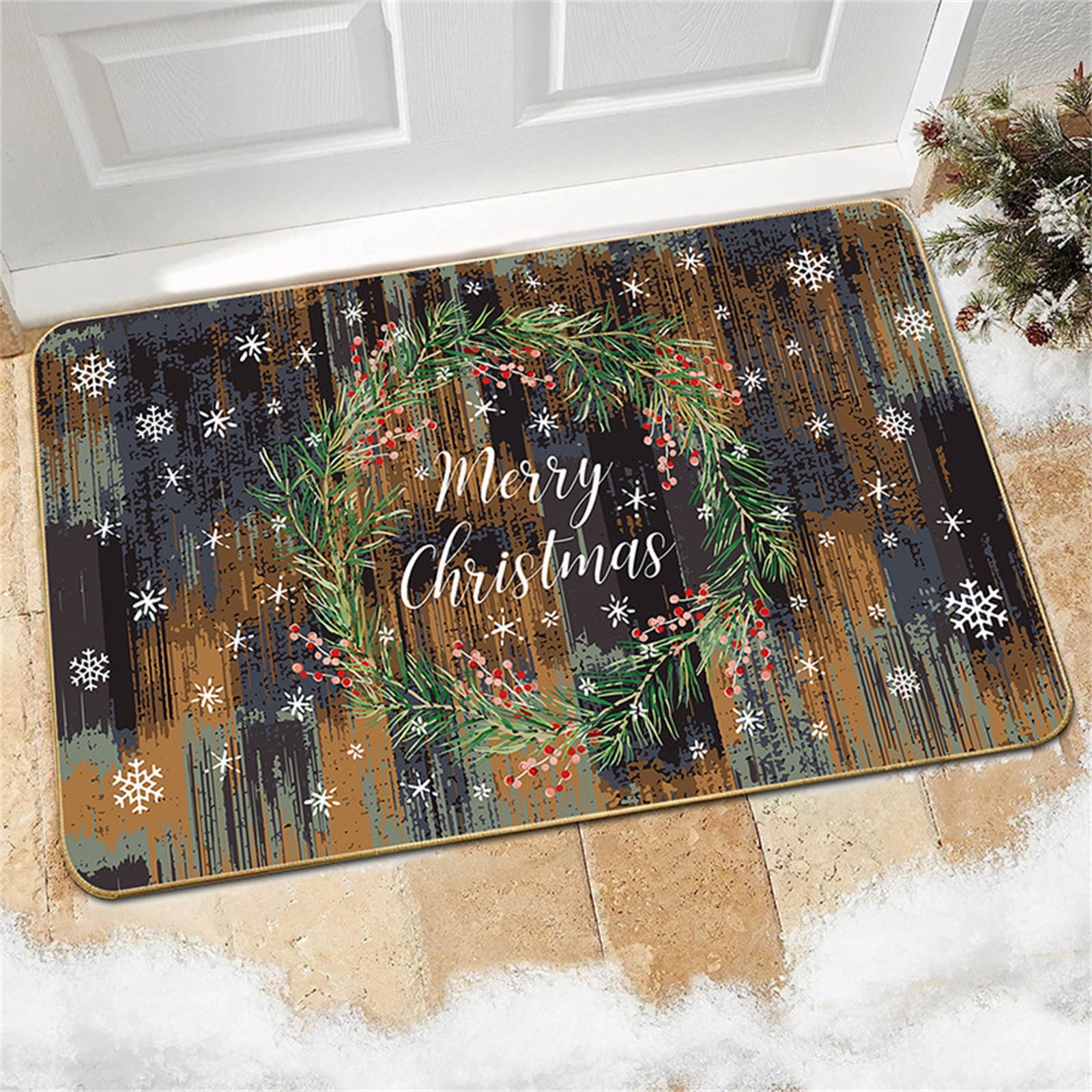 Zhiui Christmas Welcome Home Matt Outdoor Carpet Christmas Decoration ...