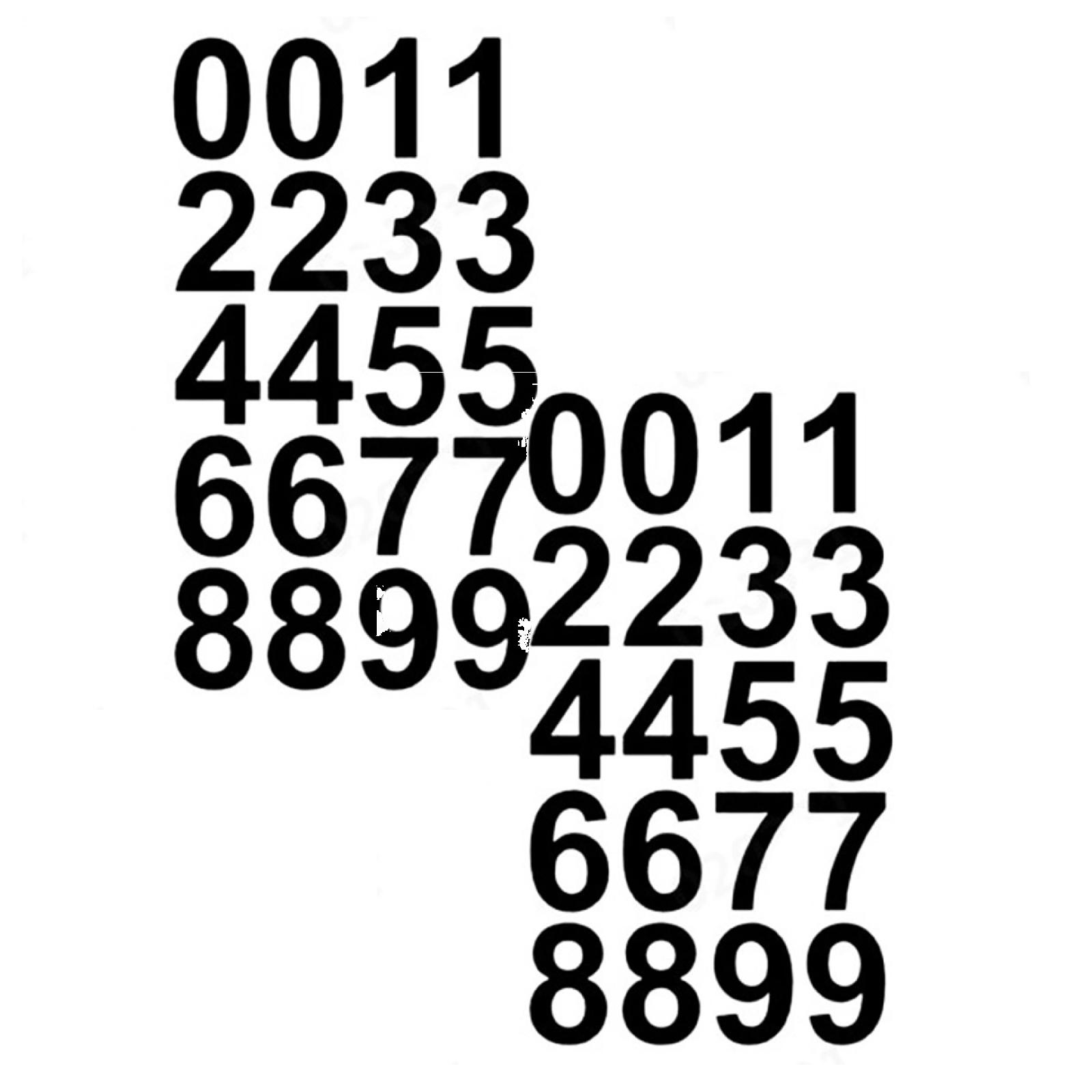 Zhiui Stickers Aesthetic 2 Pack Sheet Of 2 Inch (Black) Numbers Vinyl ...