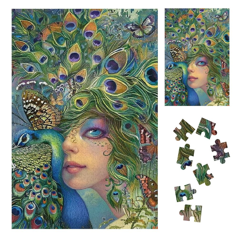 - Josephine Wall - Peacock Goddess - Jigsaw Puzzle for Adults ...