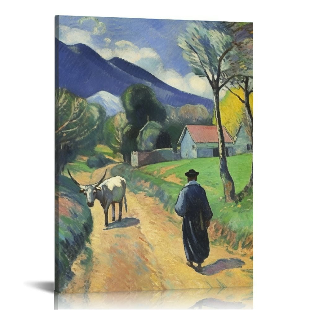 Zhiwo Paul Gauguin Canvas Wall Art - Road In Tahiti Poster - Pos ...