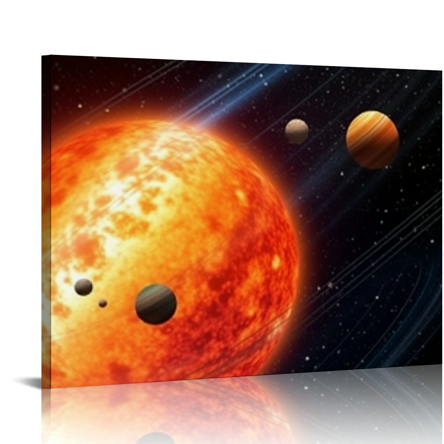 Zhiwo Planet Prints Galaxy Wall Decor - Framed Outer Space Artwork ...