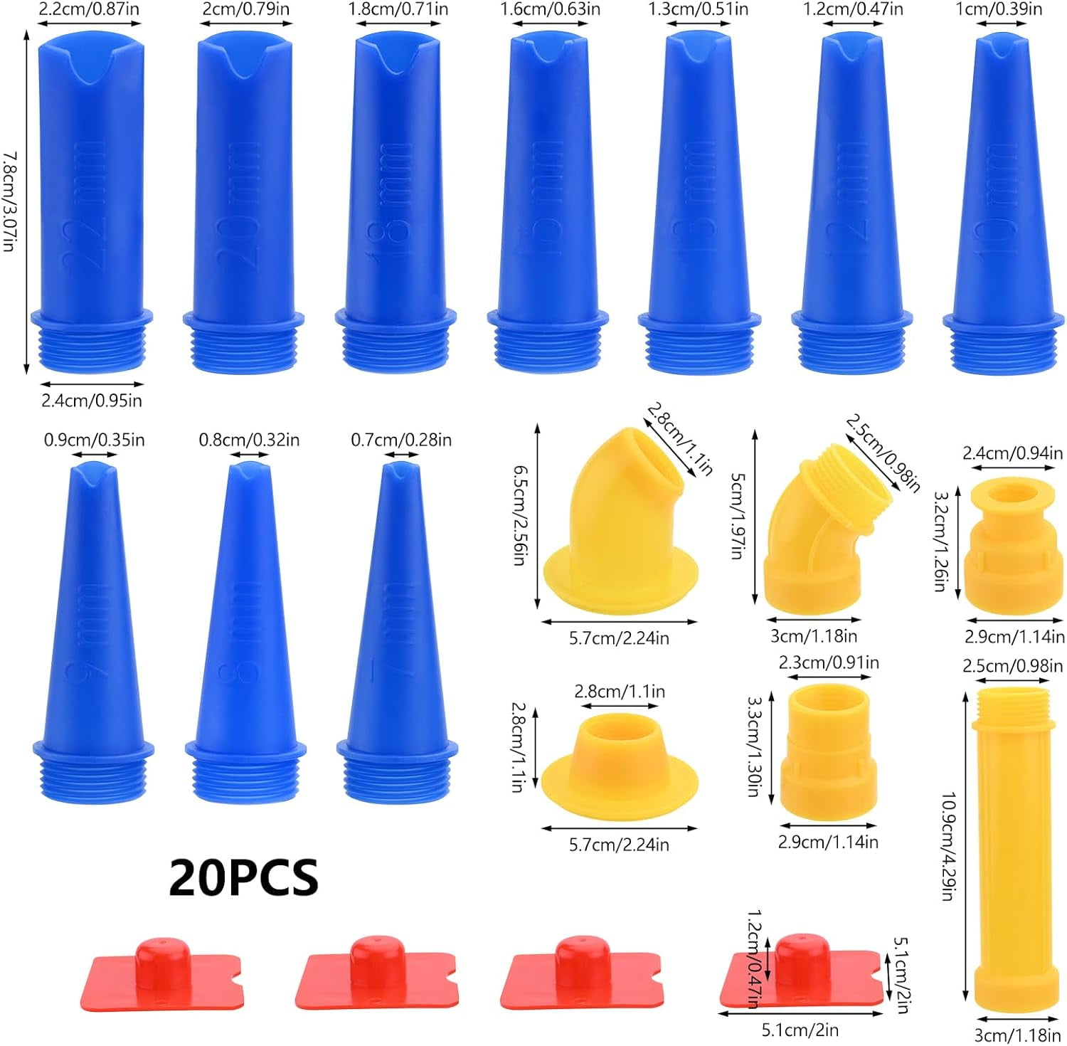 Zhiyie 1 Set Caulking Nozzle Tips Caulking Tips Caulking Tools Caulk ...