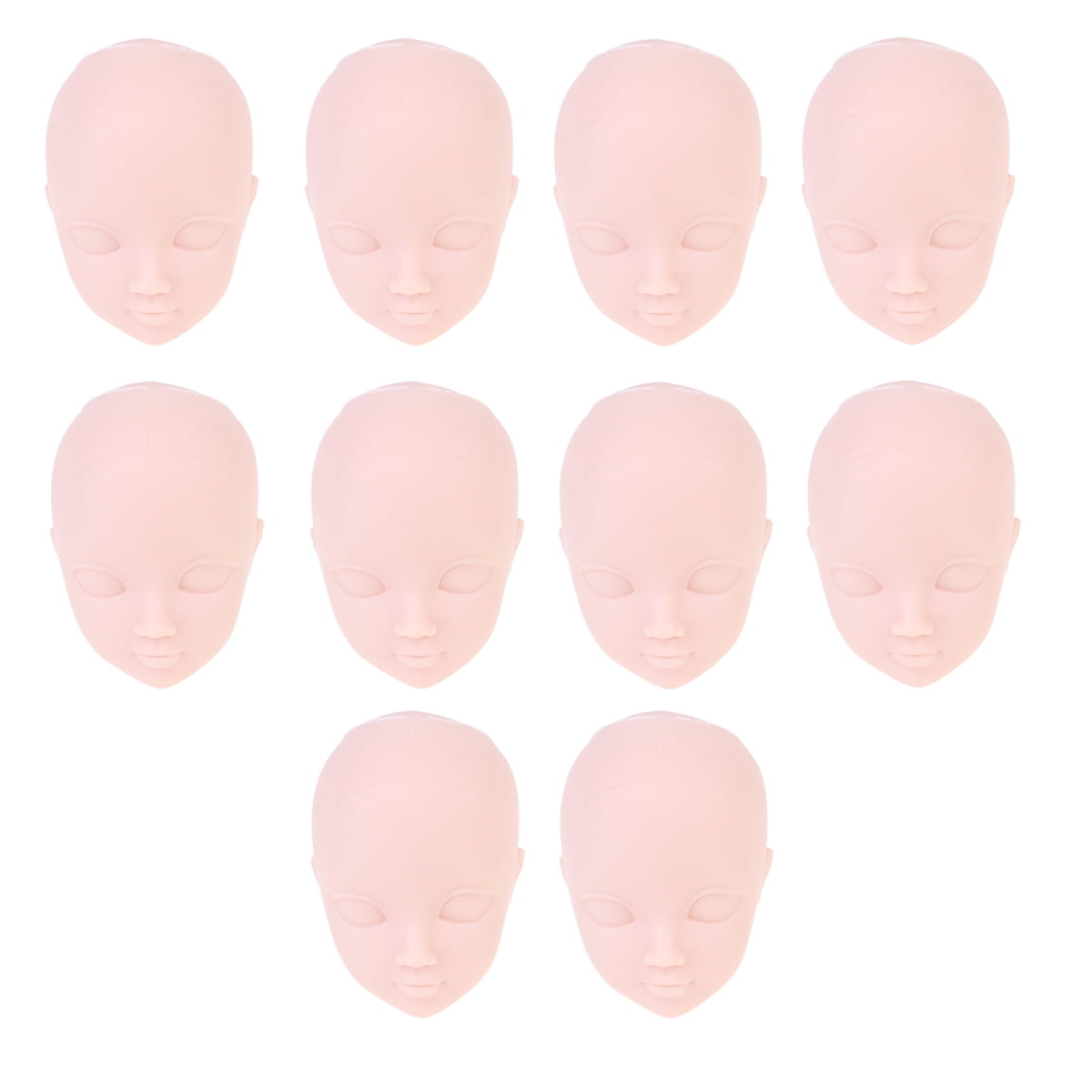 Zhiyie 10pcs Simple Replacing Doll Heads Plastic Makeup Practice Heads ...