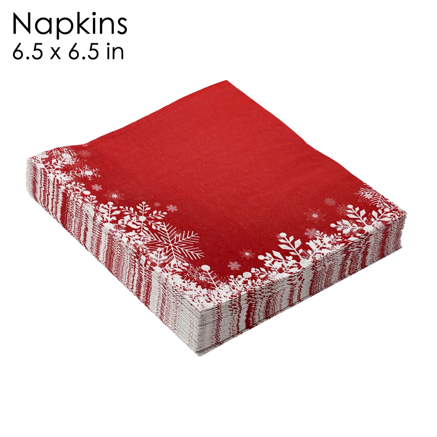 Red Snowflake Paper napkins for Home Use Festive Holiday Party Table ...
