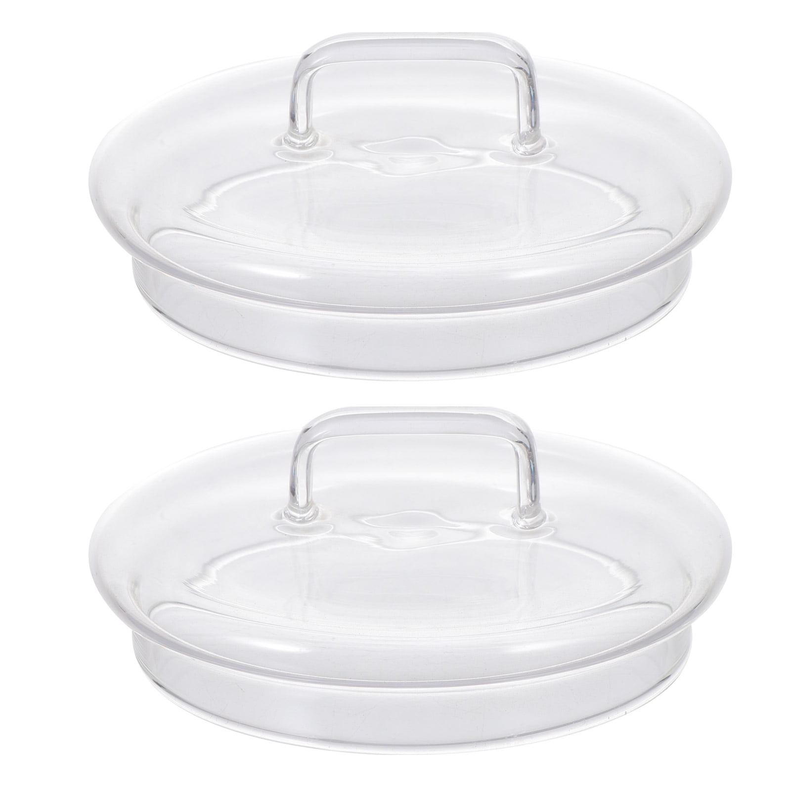 2pcs Kitchen Glass Storage Jar Covers Replacement Glass Lids ...