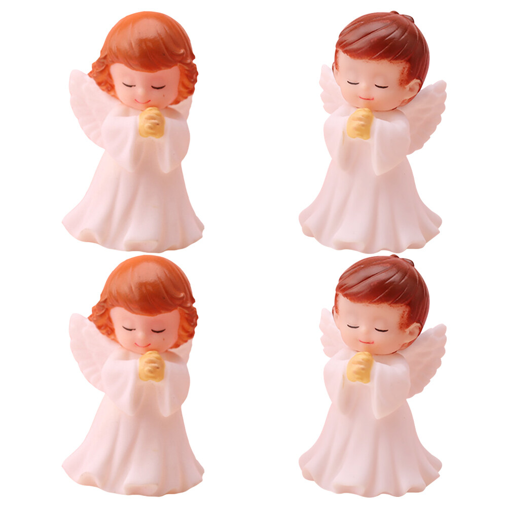 4Pcs Baby Angel Figurine Praying Angel Statue Baby Angel Statue with ...