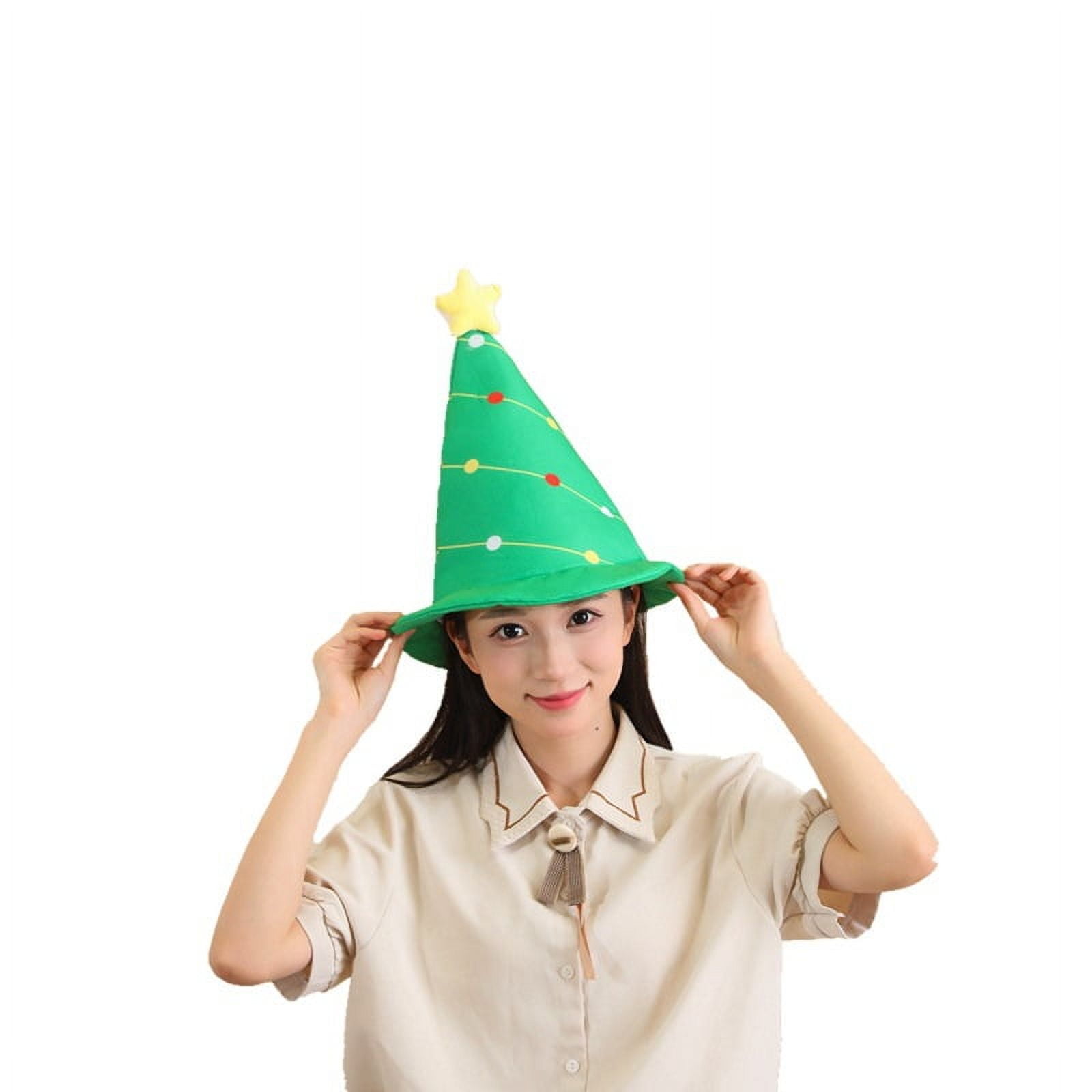Zhiyie Christmas Tree Hat Christmas Plush Hat Holiday Party Hat ...