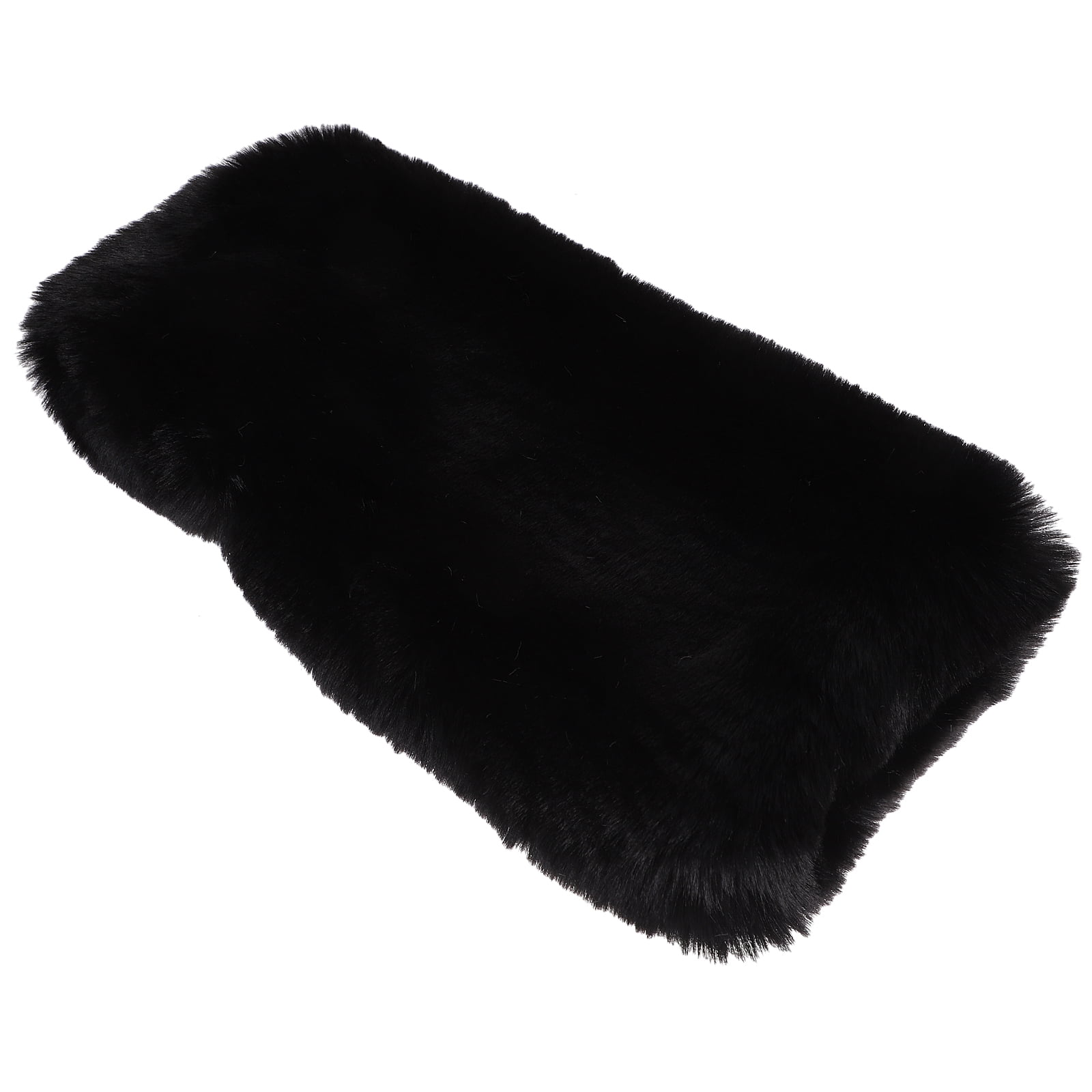 Zhiyie Faux Fur Hand Muffs Black Warm Faux Fur Winter Muffs for Men ...