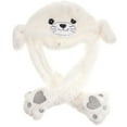 Zhiyie Plush Animal Hat Ear Moving Jumping Hat Funny Cartoon Hat Party ...