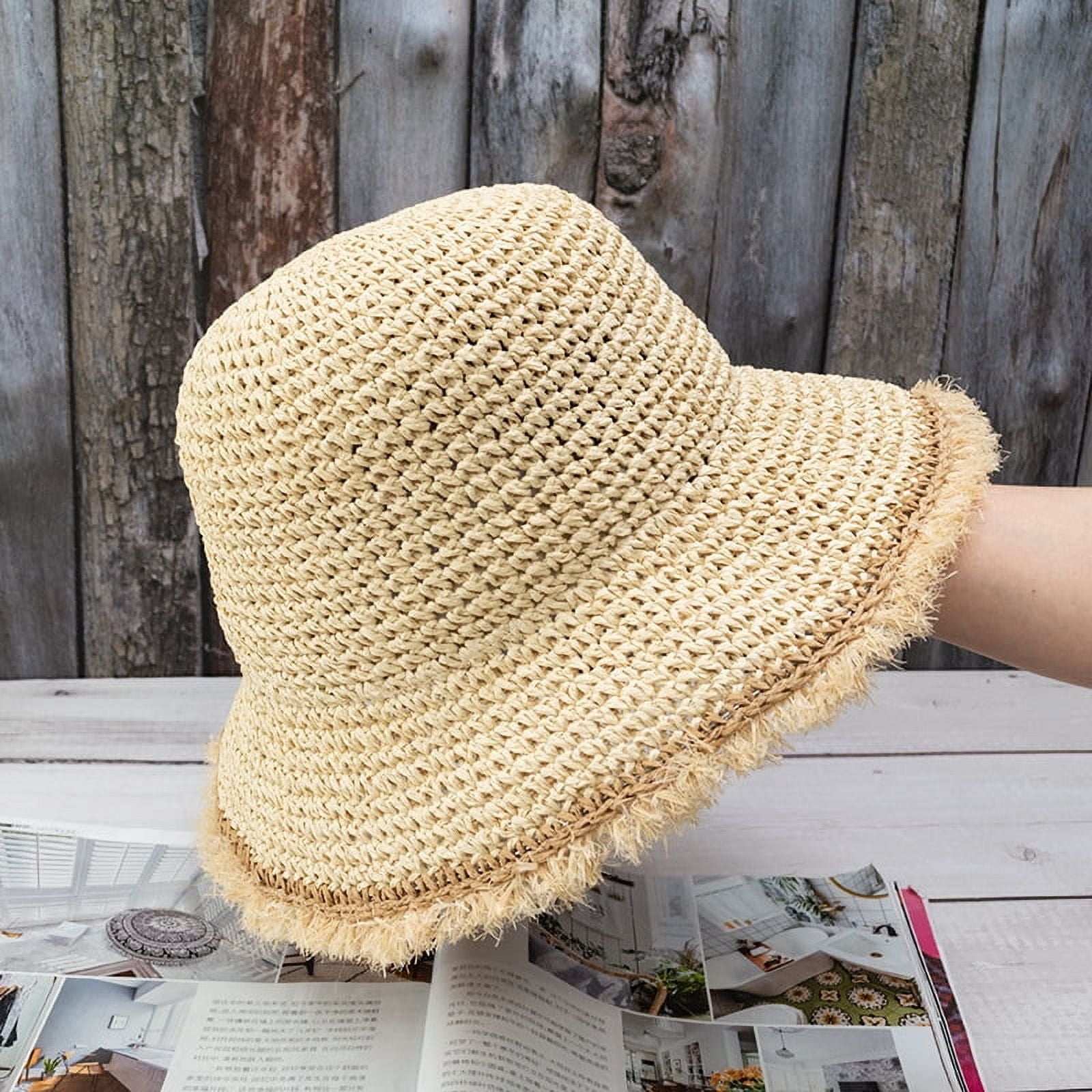 Zhiyong Japanese Handmade Hook Needle Straw Hat Can Fold The Beach Hats ...