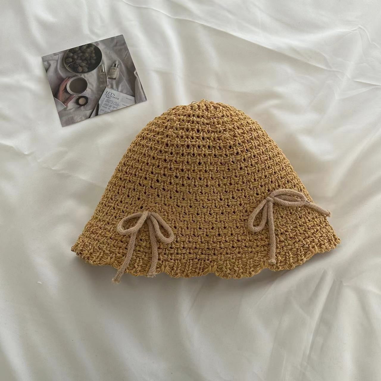 Zhiyong New Bow Prepares Pot Hats Cute And Versatile Face, Small Hat ...