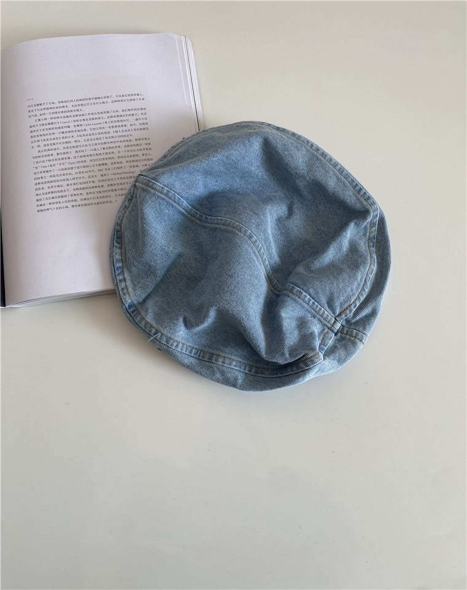 Zhiyong The New Denim Beret. Female Spring Water Washing Old Round Face ...