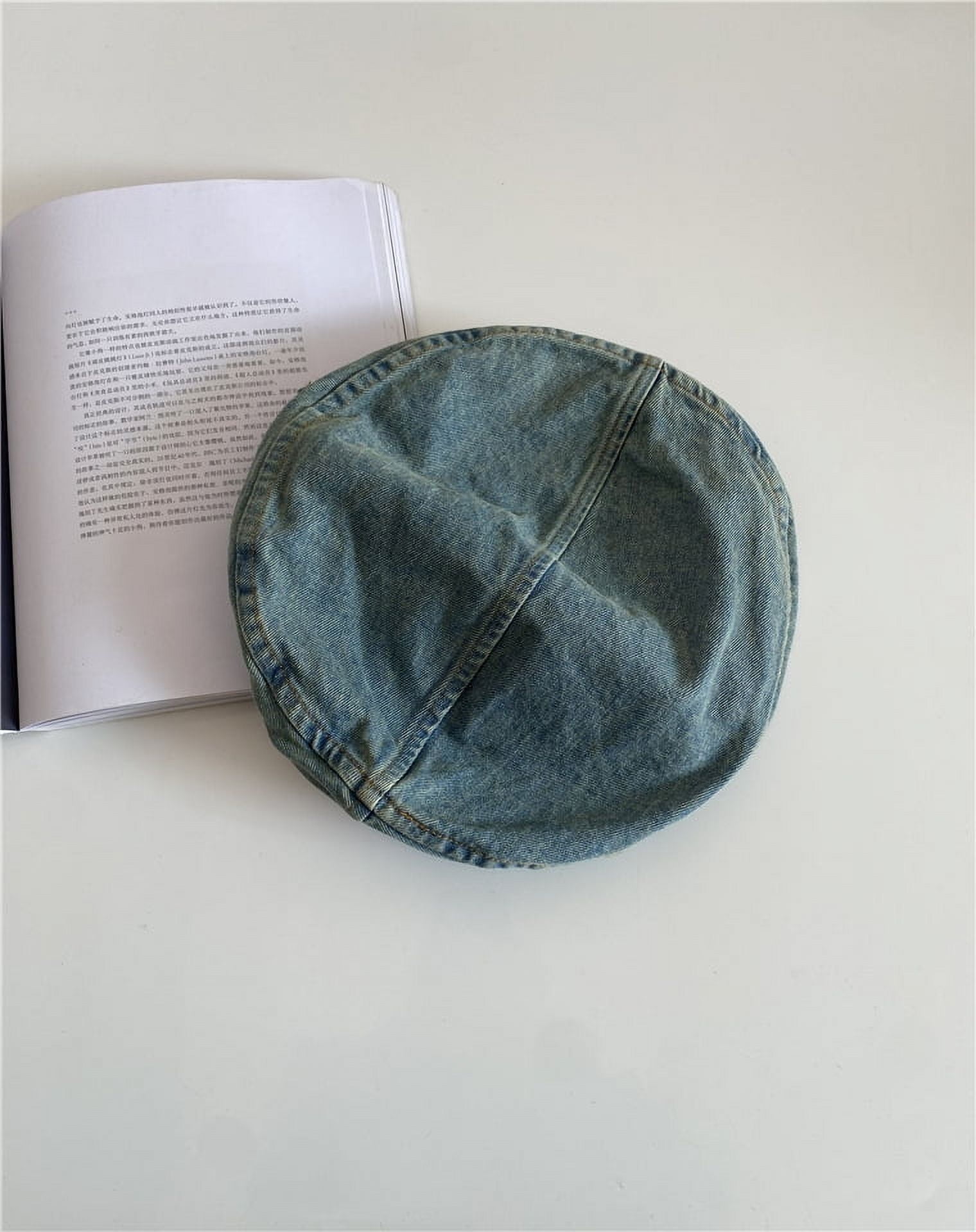Zhiyong The New Denim Beret. Female Spring Water Washing Old Round Face ...