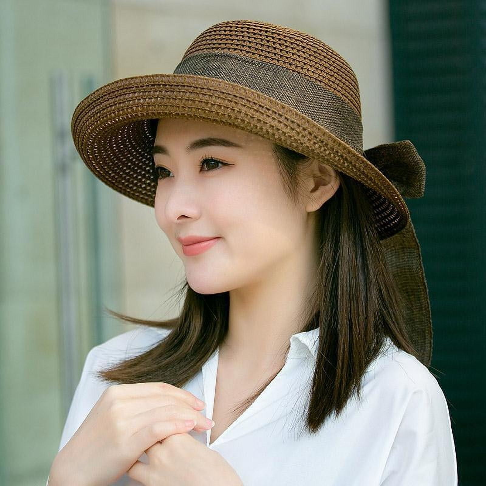 Zhiyong Straw Hat Female Japanese Sun Sunscreen Breathable Wild Sun Hat ...
