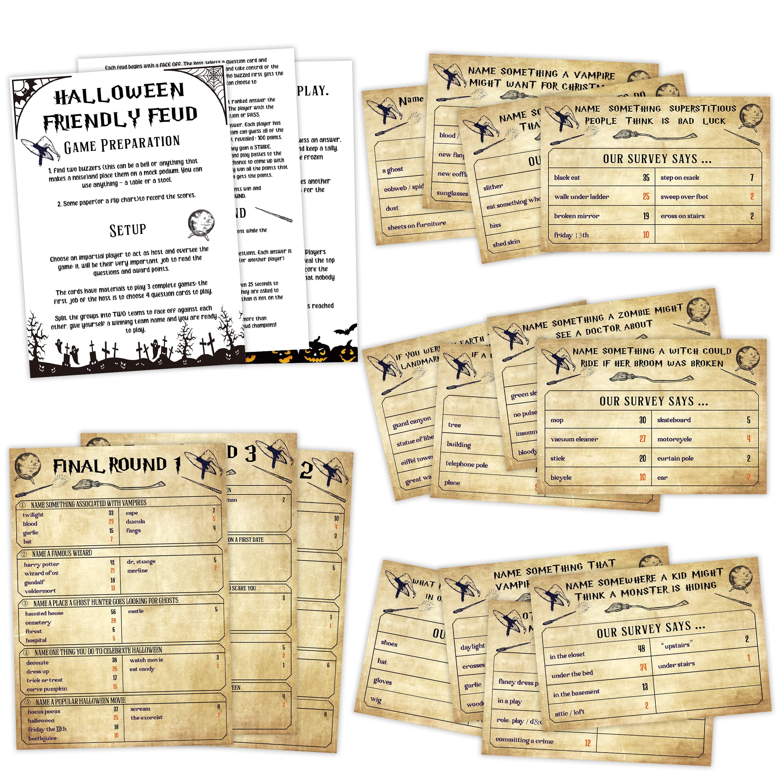 Zhminz Holiday Friendly Feud Game,Holiday Party Games,Trivia Games,Feud ...