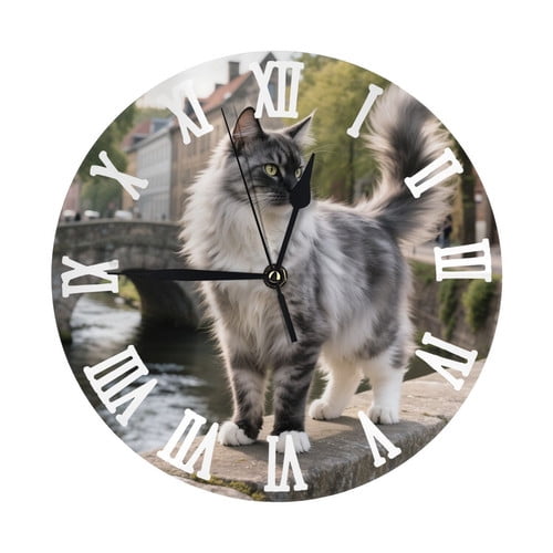 Zhmjortal Animal Pattern Wall Clock 10 Inch Battery Operated Wall Clock ...