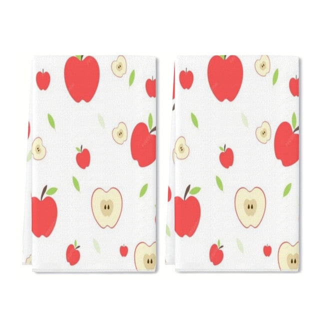 Zhmjortal Cute Tea Towels, set of 2, Fruit Leaf Pattern Background ...