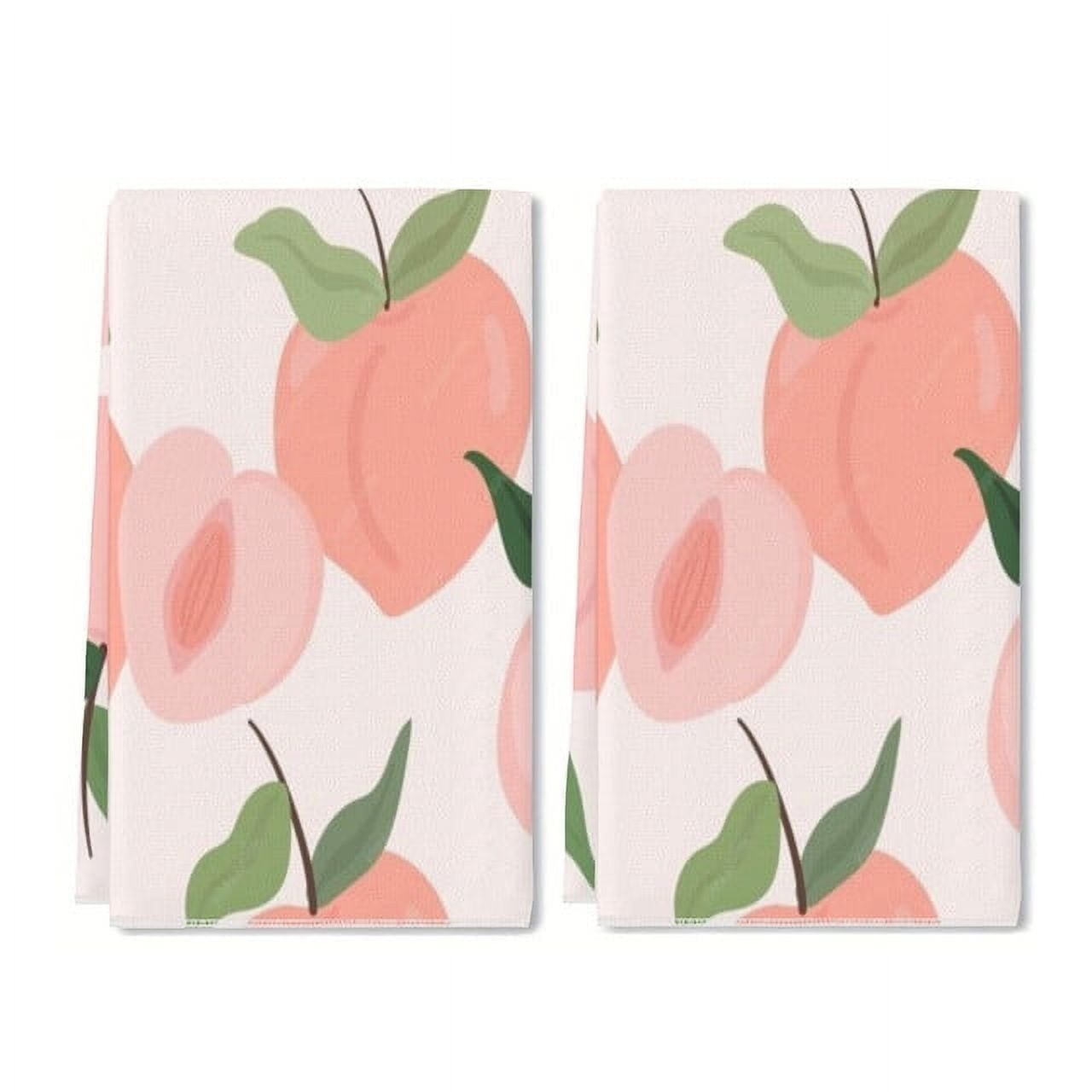Zhmjortal Hand Towels Fruit Hand Towel, Cute Peach Hand Drawn Pattern ...