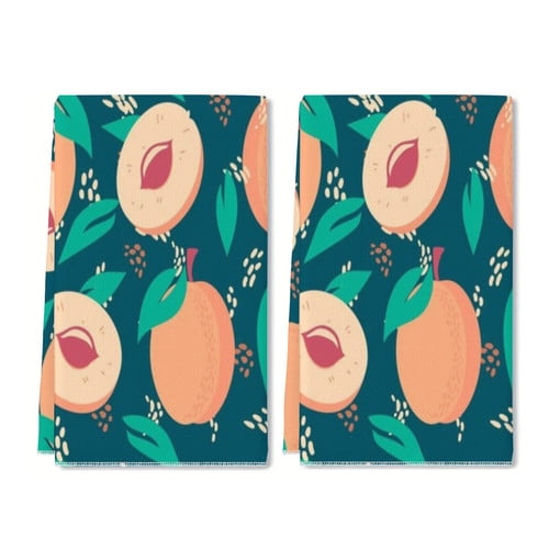 Zhmjortal Kitchen Towels Peach Pattern 16 x 24 Inch Hand Towels ...