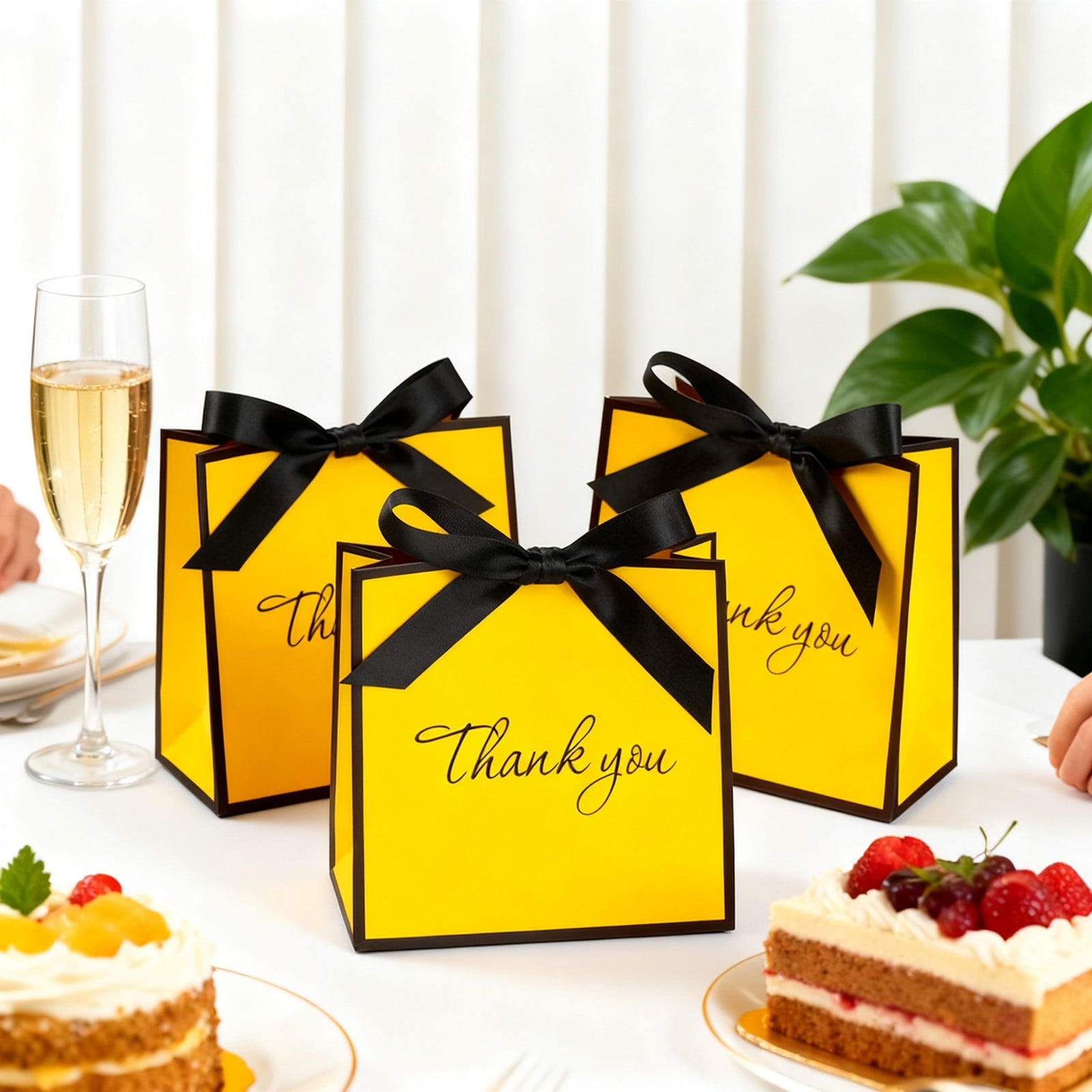 Zhmrfg 10-Pack Stamping Bow Mini Gift Bags, High-Grade Sturdy Paper ...