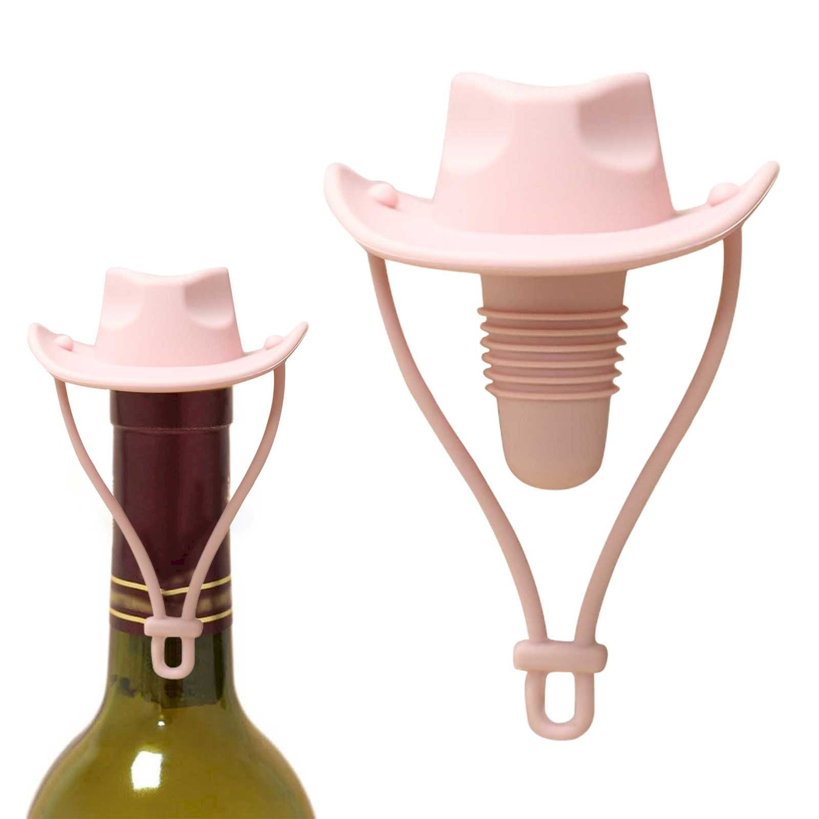 Zhnaai Cowboy Hat Wine Bottle Stopper Reusable Beverage Beer Champagne ...