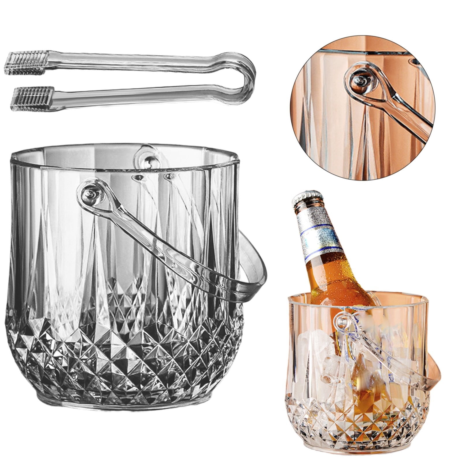 Zhnaai Plastic Ice Bucket and Ice Clip Items For Hosting Parties at ...