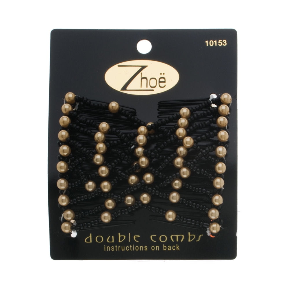 Zhoe Double Hair Combs 10153 Cafe Au Lait - Walmart.com