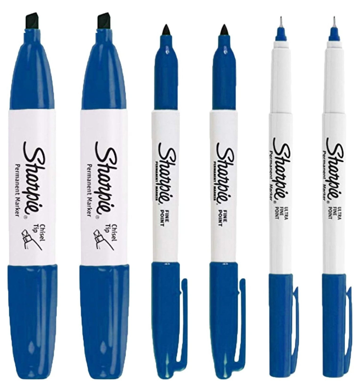 Zhongpeng Permanent Markers, 6 Pack Assorted Sizes, Ultra Fine Tip ...