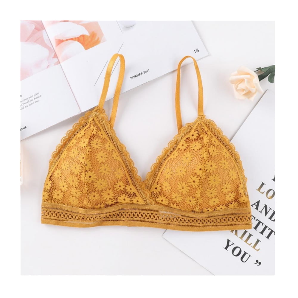 Zhongxinda French Style Bralette Sexy Seamless Deep V Lace Bras ...