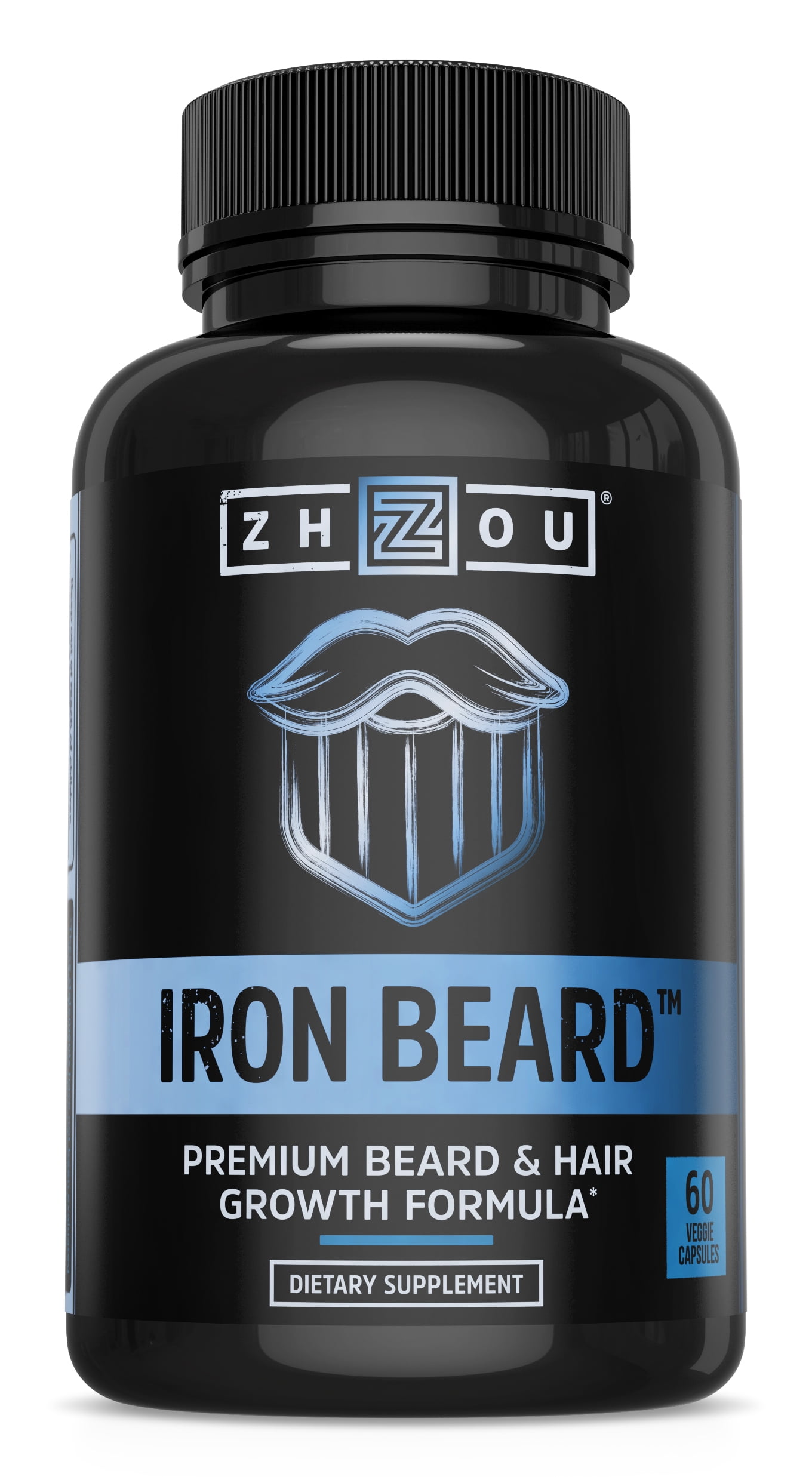 Zhou Iron Beard Biotin Hair Growth Vitamin Supplement for Men | 30 ...