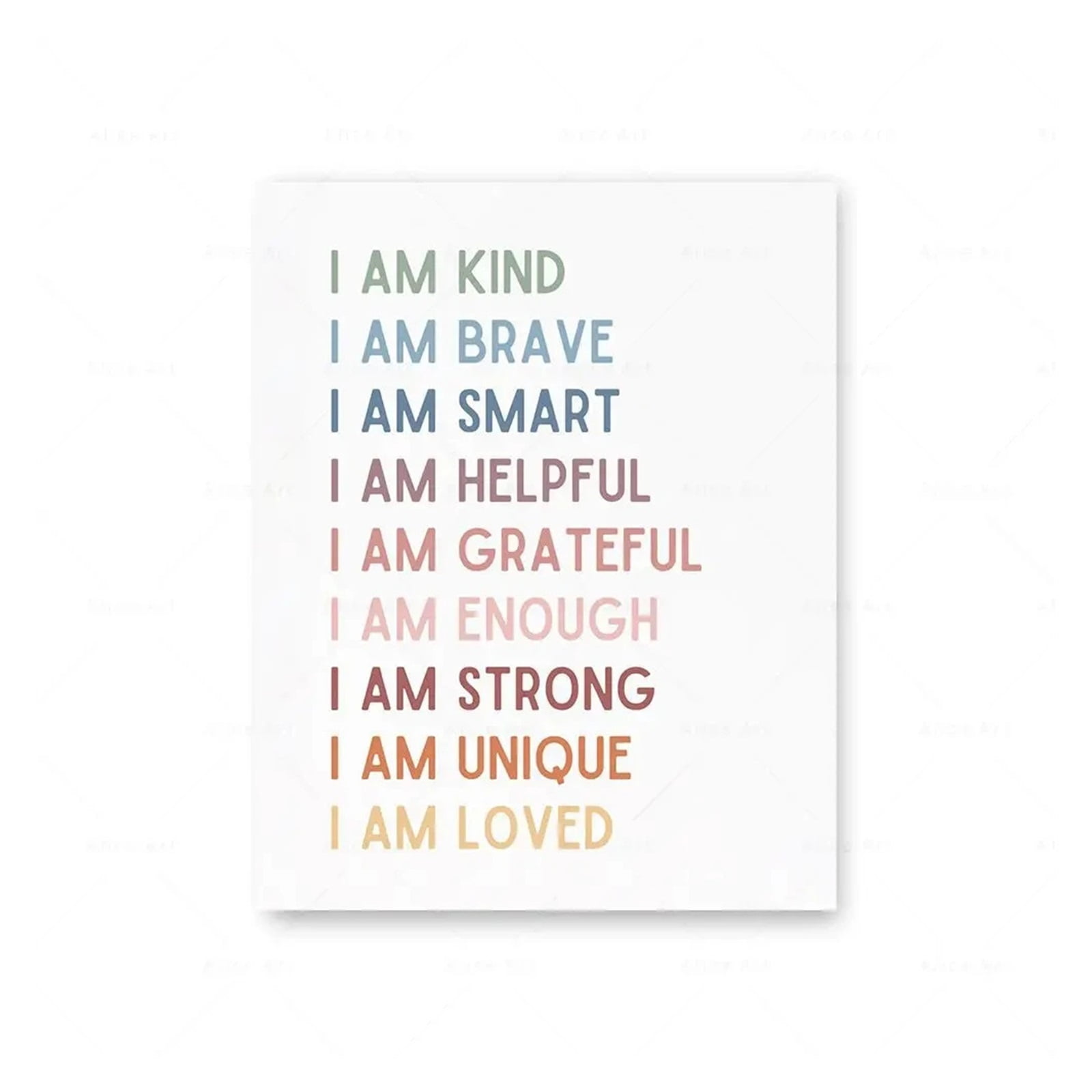 Zhoulg Canvas Painting Print Educational Wall Art Homeschool Decor ...