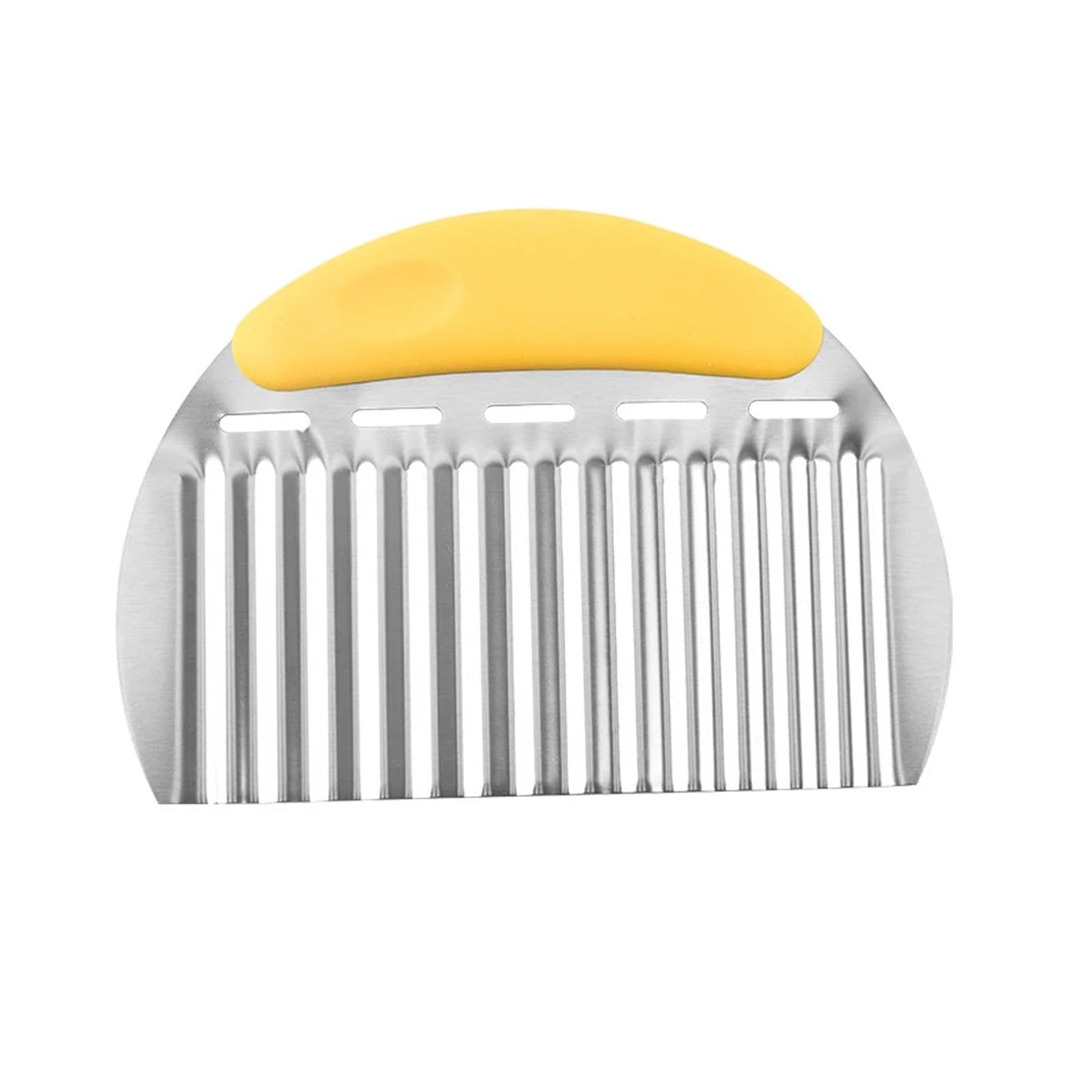 Zhoulg Stainless Steel Crinkle Cutter Wavy Chopper Potato Carrot Slicer ...