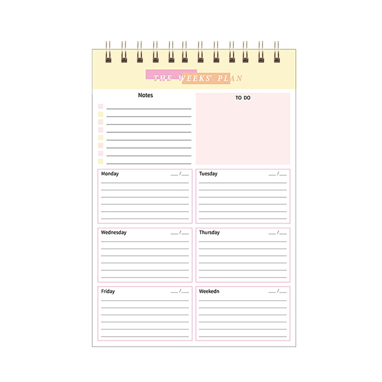 Zhouqiannn 2025 Plan Notebook 2025 Weekly Notepad Schedule for ...