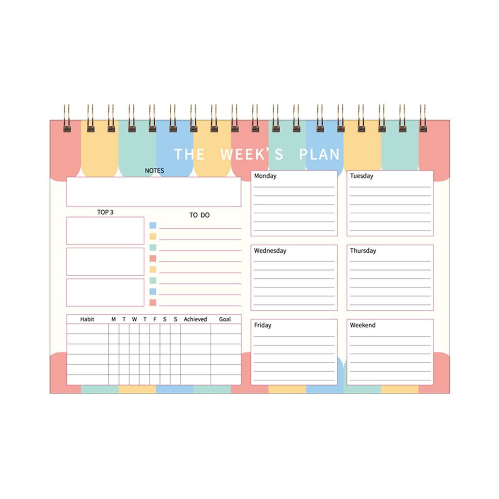 Zhouqiannn 2025 Plan Notebook 2025 Weekly Notepad Schedule for ...