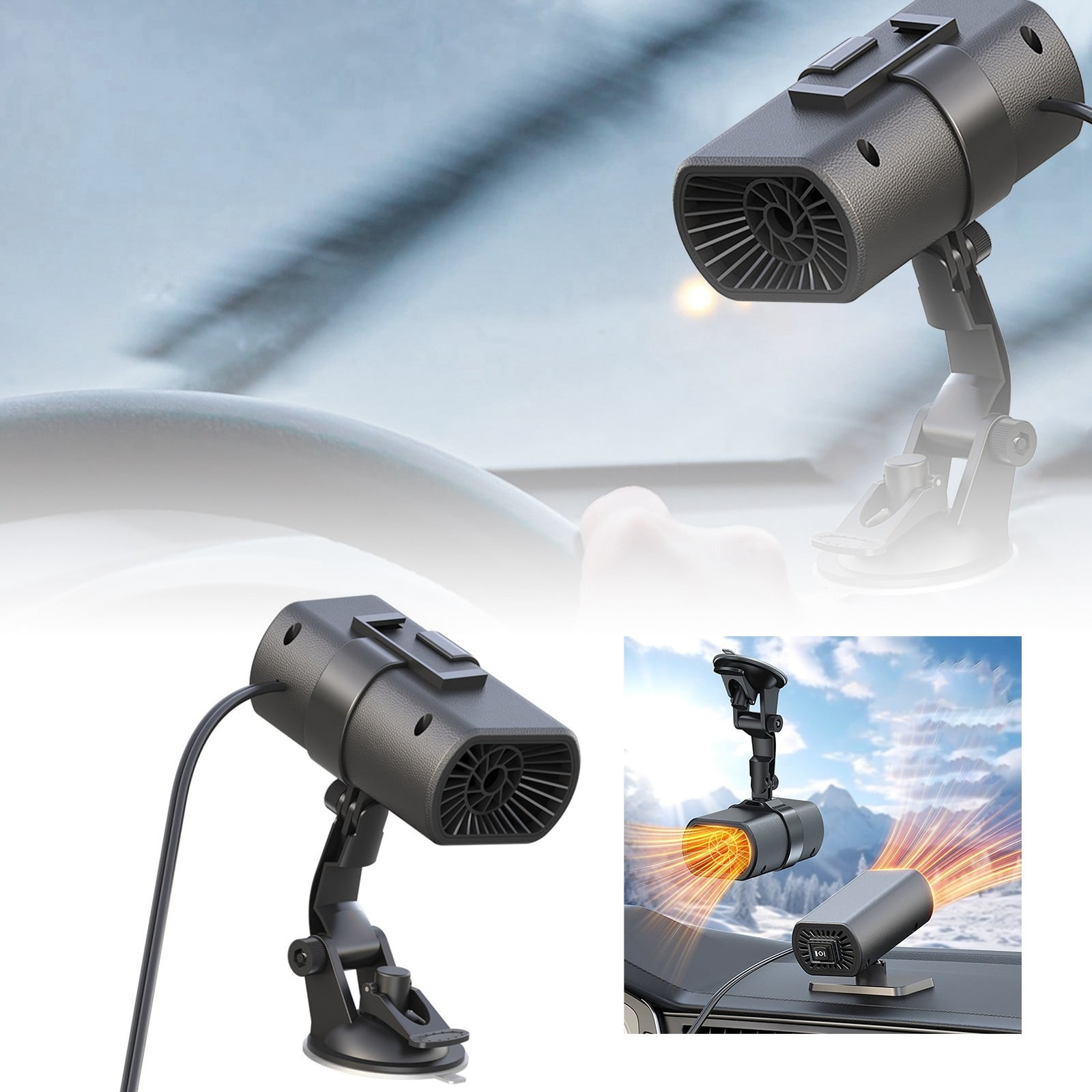 Zhouqiannn 220W Winter Car Heater Heater Car High Power Heating Heater ...