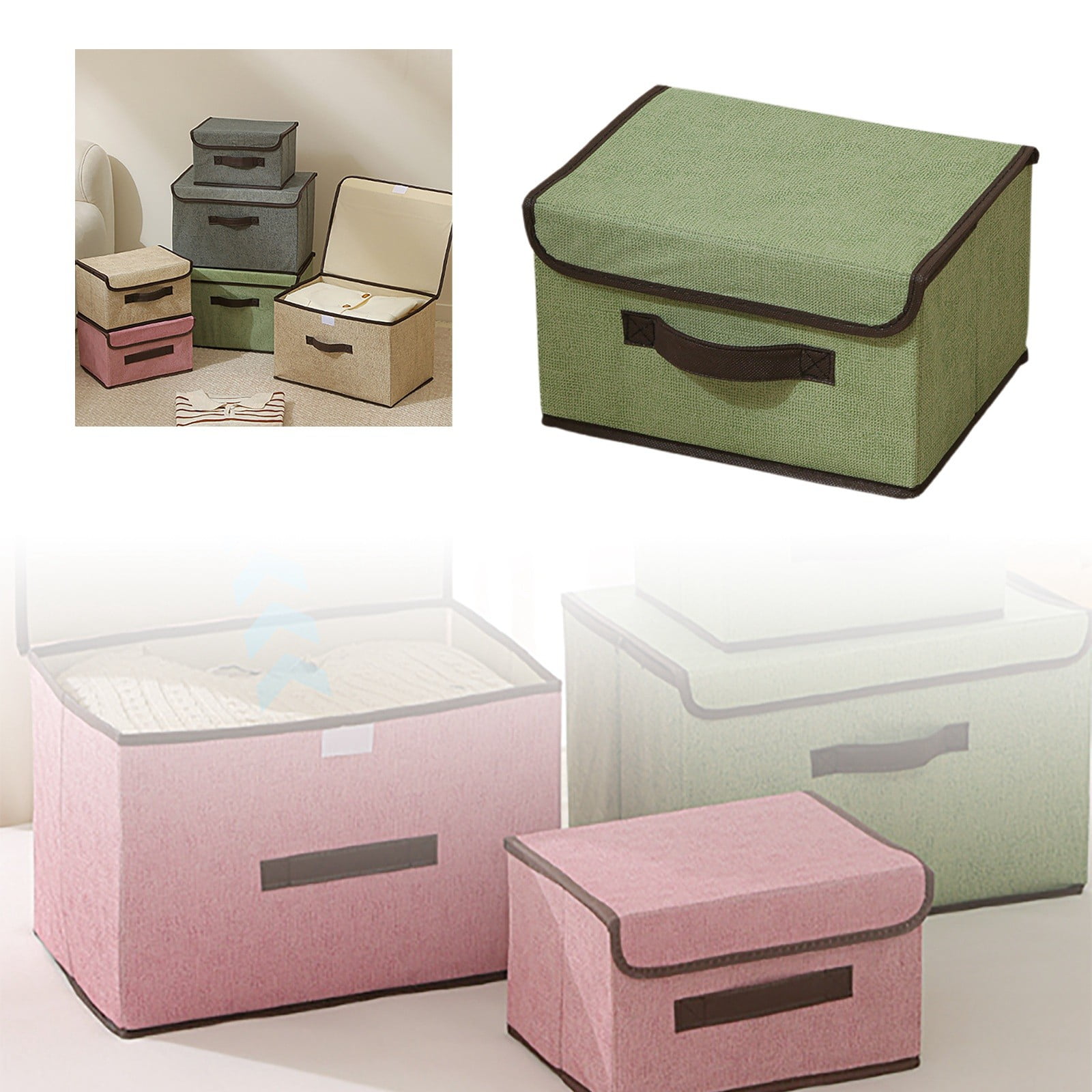 Zhouqiannn Cloth Storage With Lid Folding Cloth Convenient Clothing ...