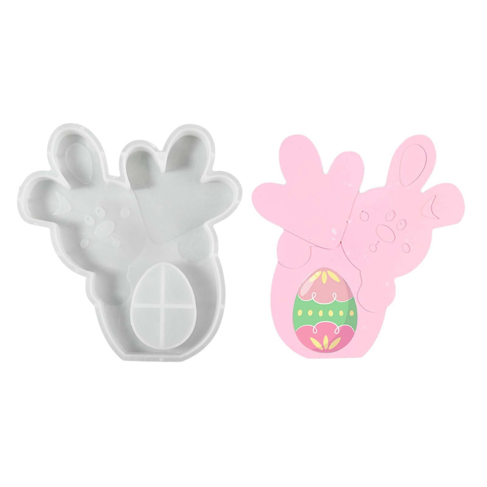 Zhouqiannn DIY Epoxy Resin Easter Bunny Carrot & Egg Silicone For 3D ...