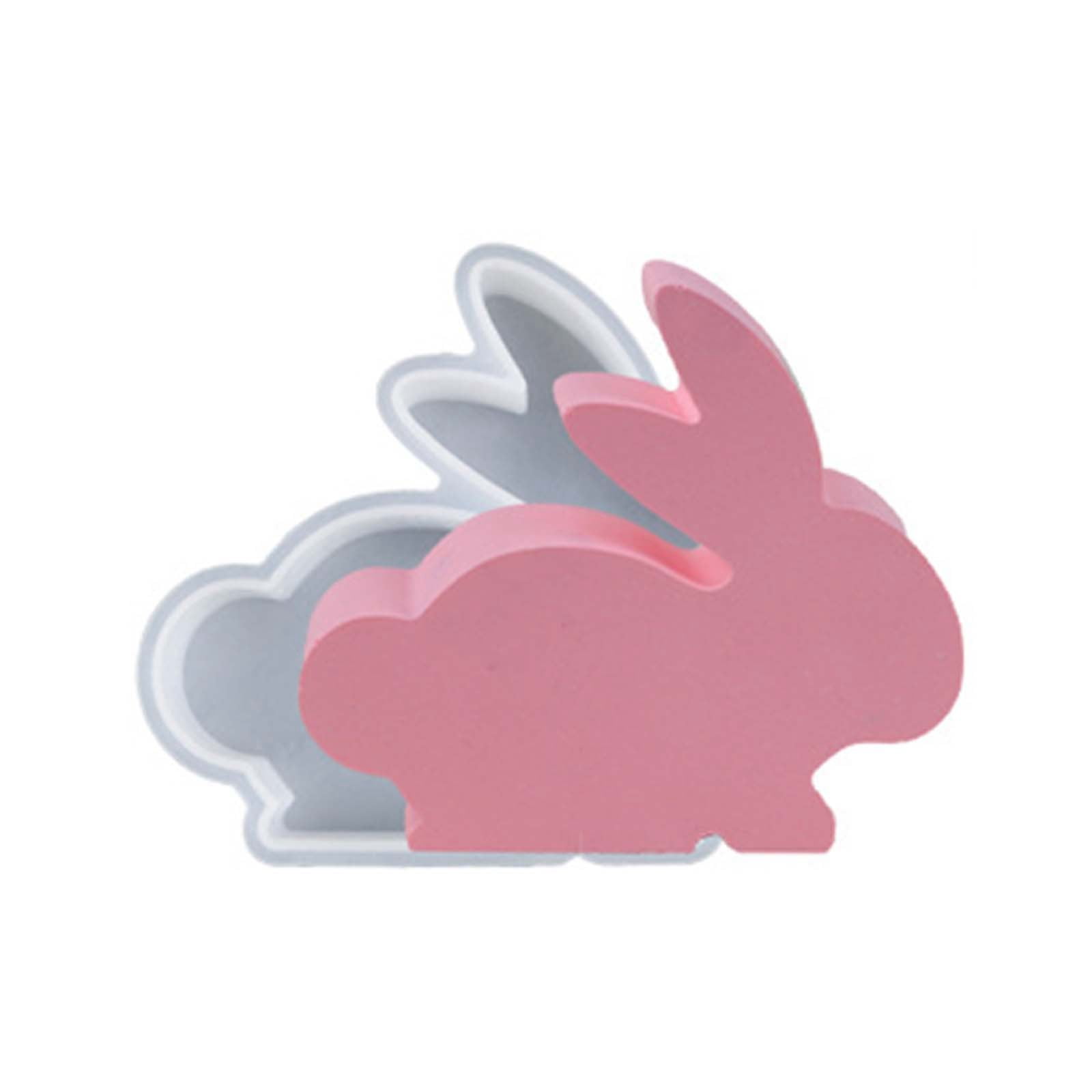 Zhouqiannn DIY Resin 3D Easter Bunny Silicone For Candle Decorations ...
