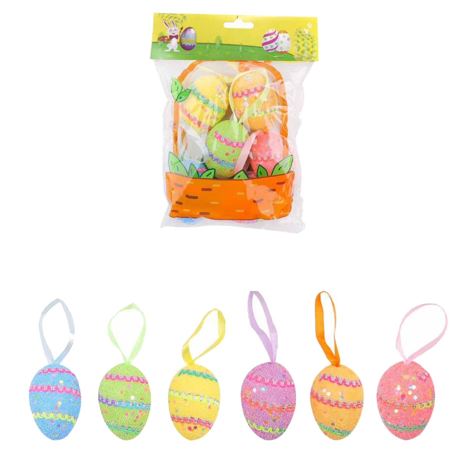 Zhouqiannn Easter Foam Egg Pendants Party Scene Decoration DIY Egg ...