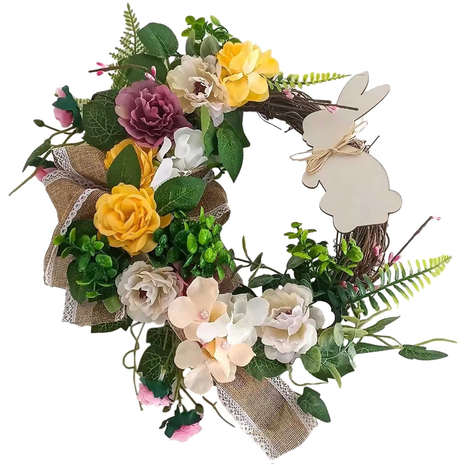 Zhouqiannn Easter New Rabbit Garland Home Rattan Garland Garland Party ...