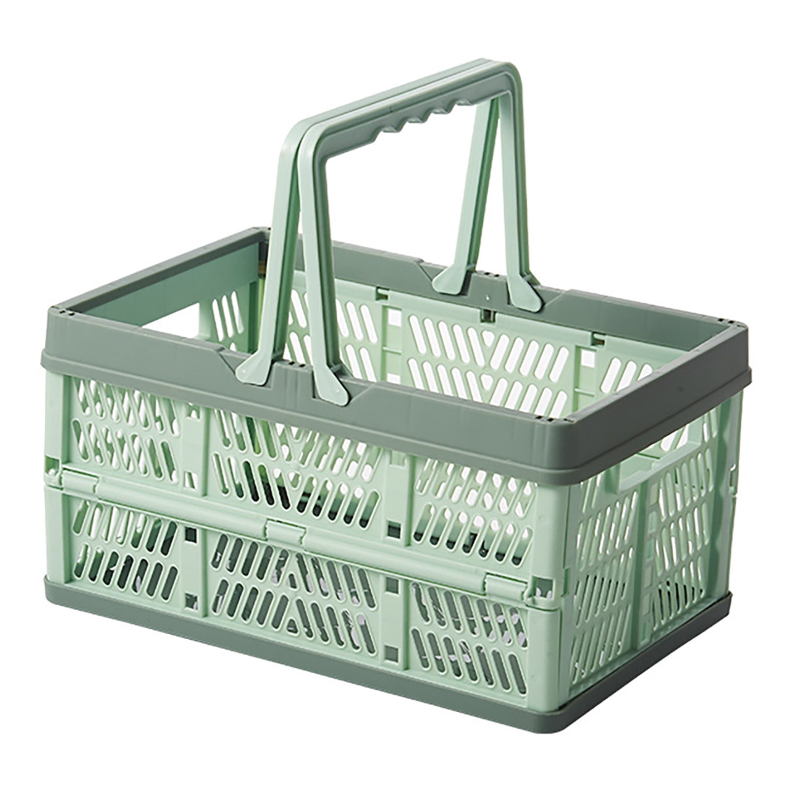 Zhouqiannn Foldable with Handle Collapsible Crates for Organizing ...