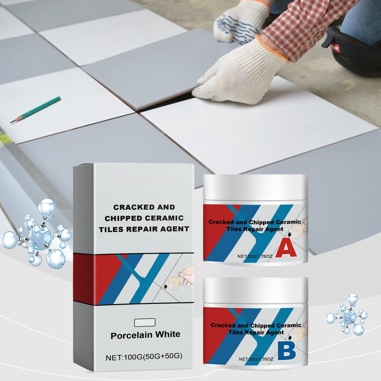 Zhouqiannn High Performance Tile Paste for and Loose Tiles Efficient Fix for Tile Restoration ...